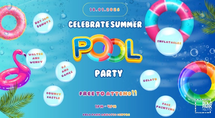 Celebrate Summer Pool Party, January 16, 2026 - Buggybuddys guide to Perth