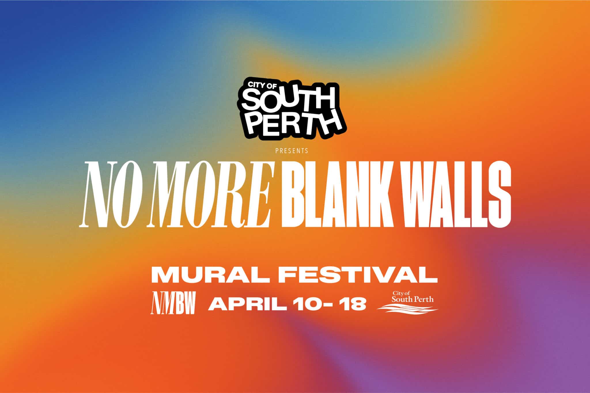 City of South Perth No More Blank Walls Mural Festival 2026, March 20 ...